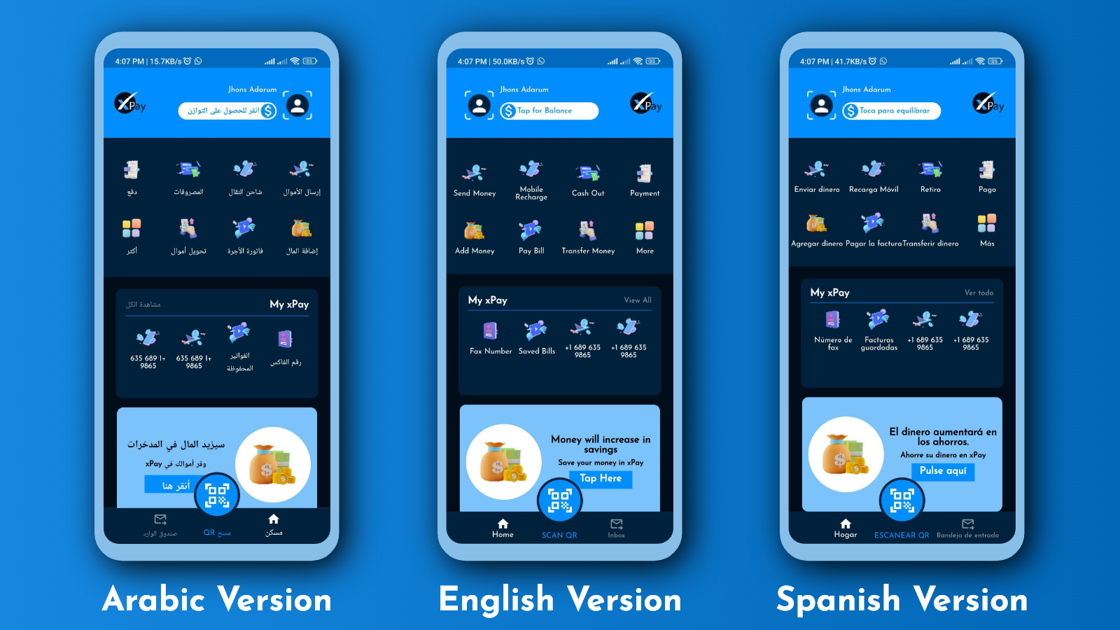XPay - Mobile Banking E Wallet Flutter App by AppDevsX | CodeCanyon